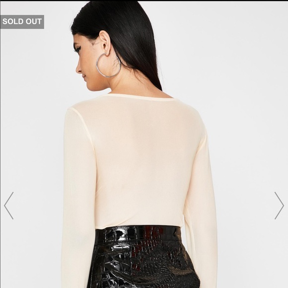 Dolls Kill | Tops | Dollskill Extra Support Sheer Bodysuit | Poshmark